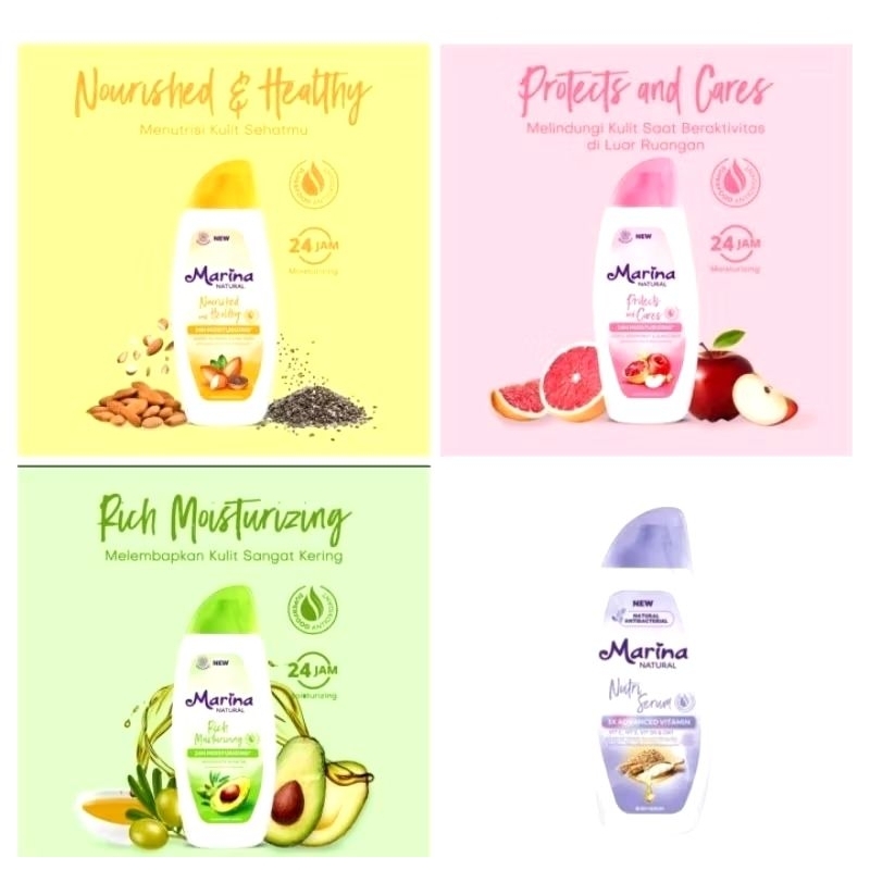 Jual (438ml) Marina Hand and Body Lotion Natural 438ml | Shopee Indonesia