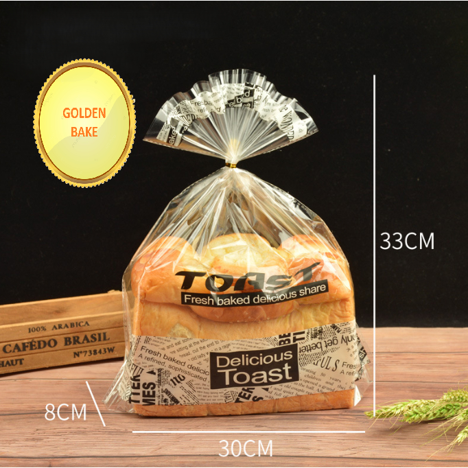 Jual GBake 100pcs plastik roti tawar TOAST KORAN 30x33cm plastik rotar ...