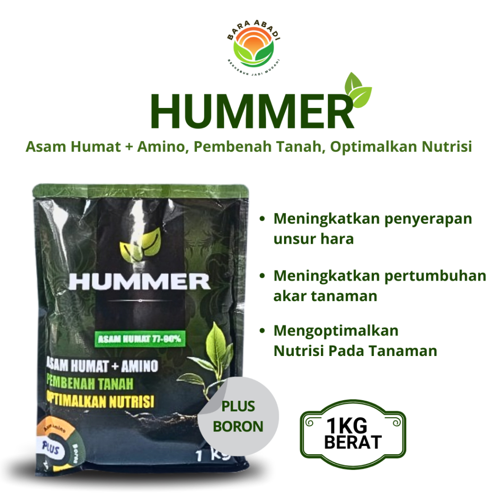 Jual Hummer 1 kg – Pupuk Asam Humat + Asam Amino Pembenah Tanah Premium untuk Optimalkan Nutrisi ...