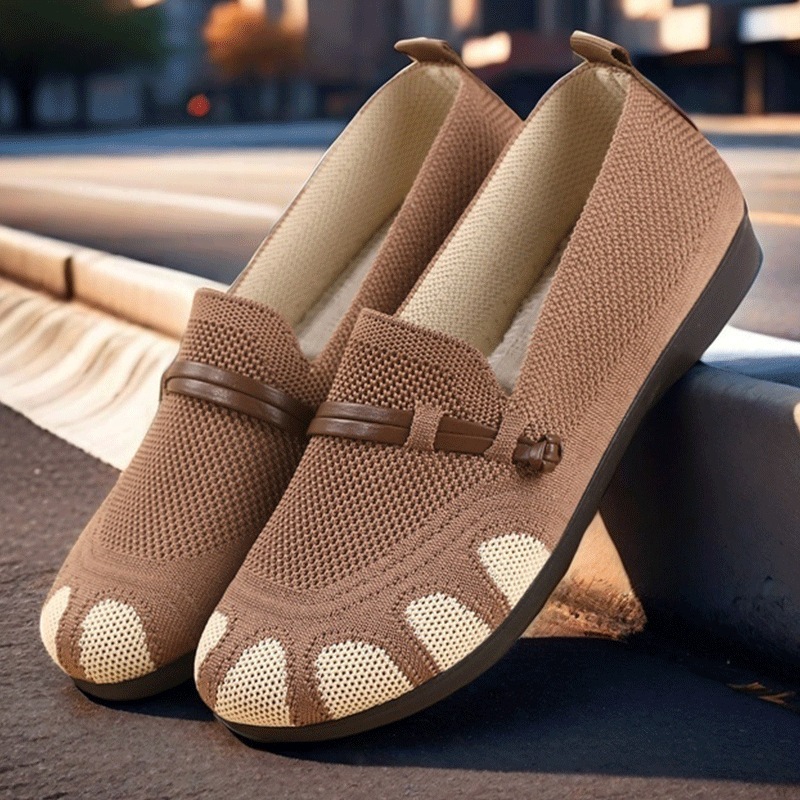 Jual NW064 Sepatu Slip On Wanita Knit Rajut | Shopee Indonesia