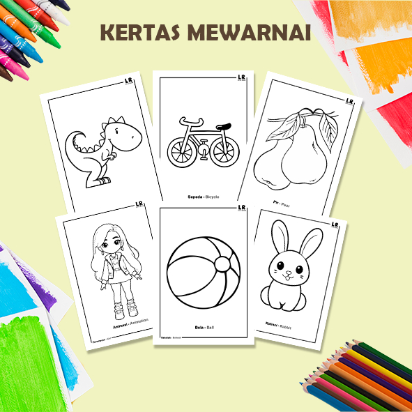 Jual Kertas Mewarnai A5 Mewarnai Colouring Aktivitas Mewarnai Aneka ...
