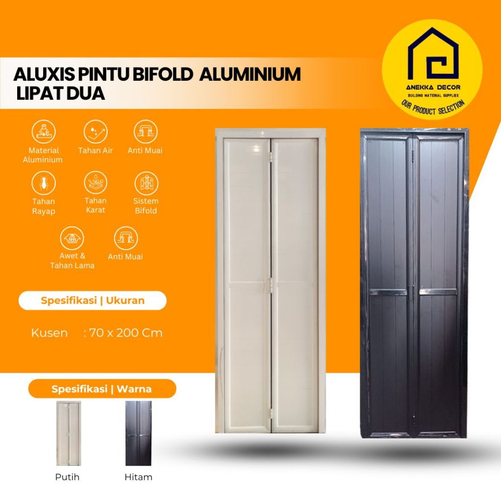 Jual ALUXIS Pintu Lipat Dua Kamar Mandi | Kamar Tidur Aluminium Type ...