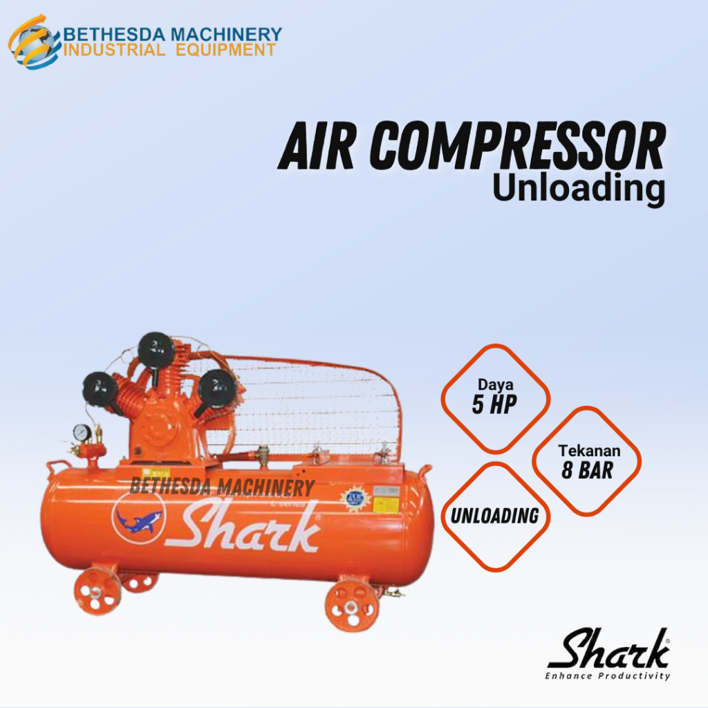Jual Mesin Shark air Compressor 5 Hp Mesin Kompresor kosongan 5 Pk ...