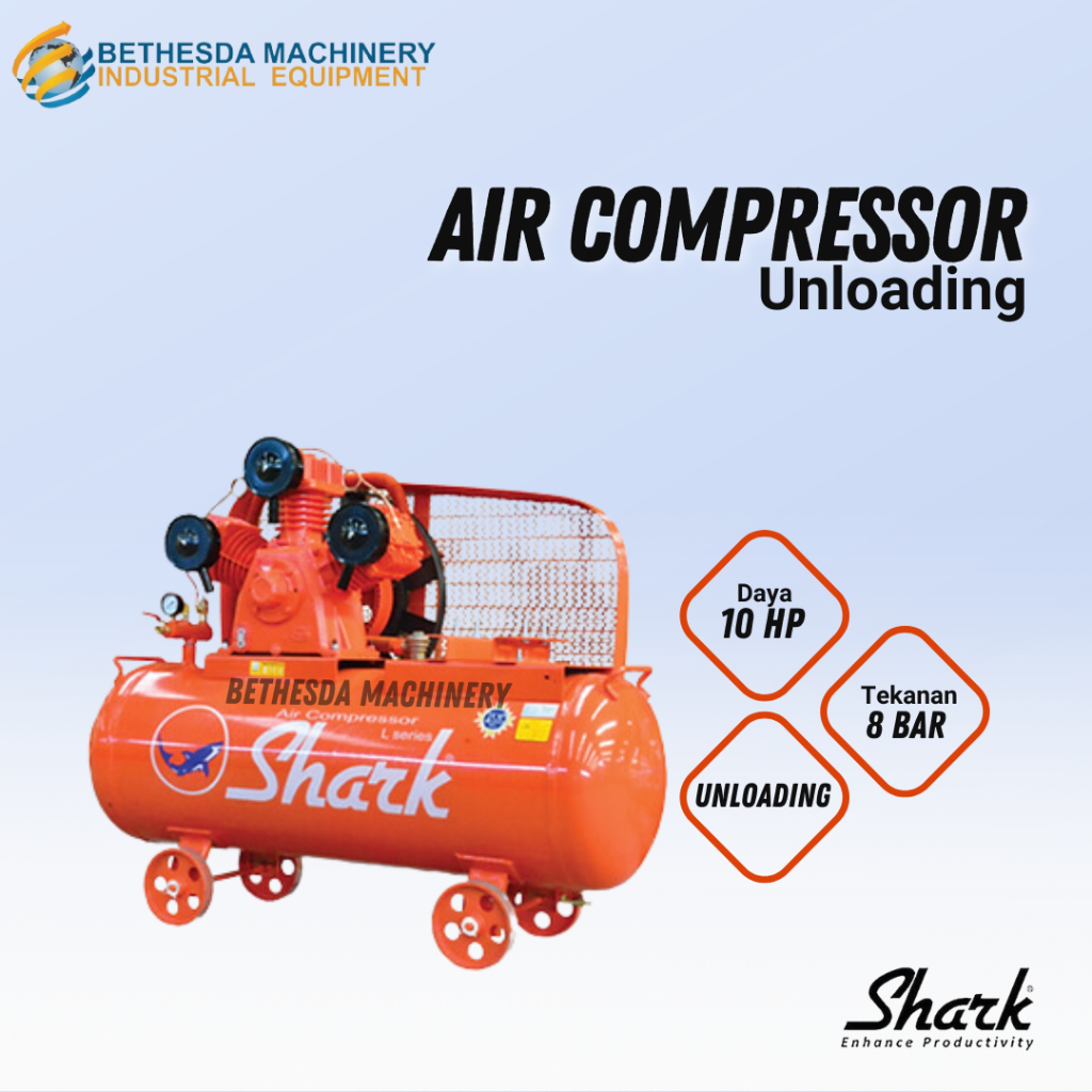 Jual Kompresor Angin 10 Hp Kosongan / Shark Unloading Compressor 10 PK ...