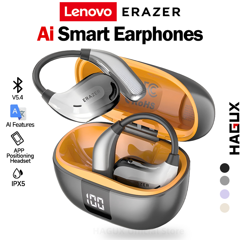 Jual Lenovo ERAZER XT66PRO AI intelligent translation Bluetooth Headset ...