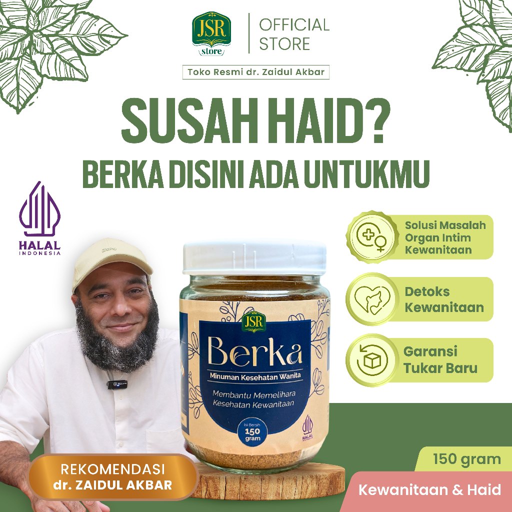 Jual BERKA JSR dr Zaidul Akbar Minuman Kewanitaan - Pelancar Haid ...