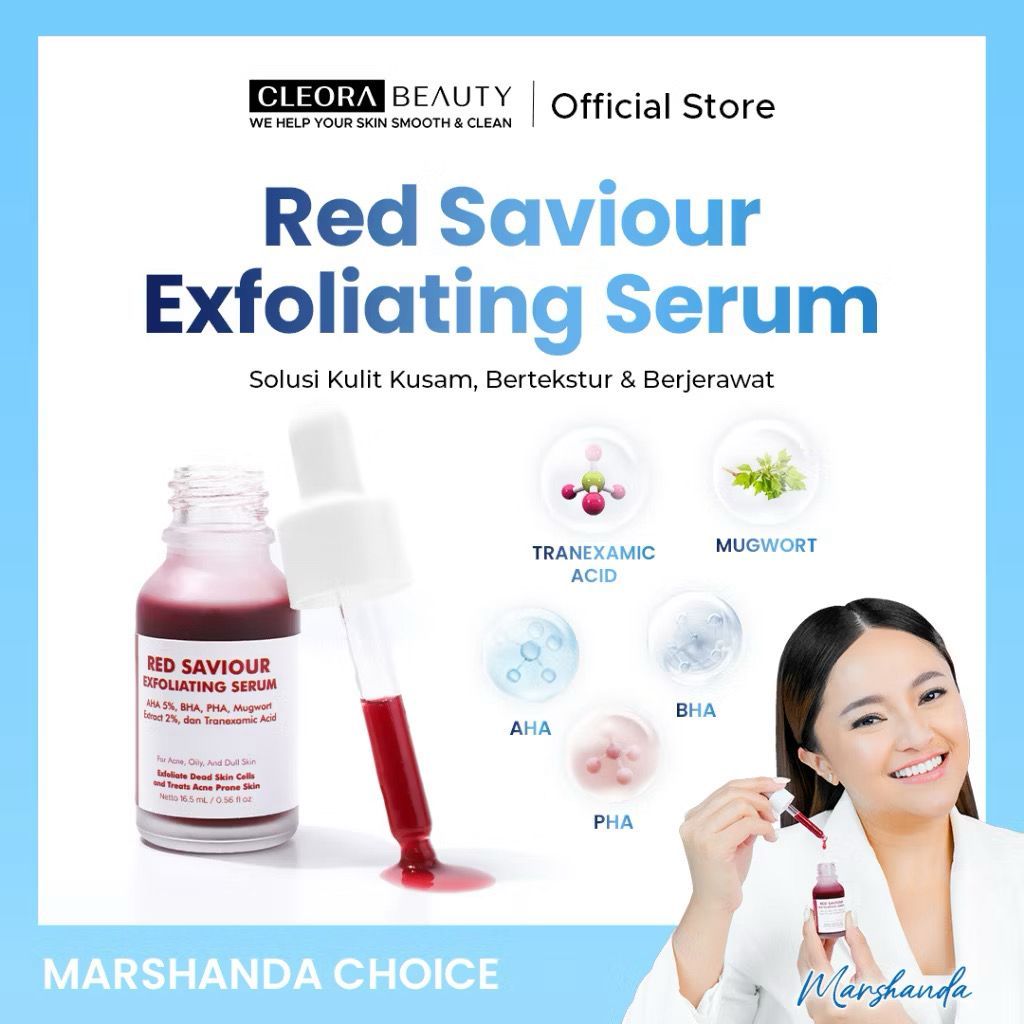 Jual BPOM Cleora Red Savior Exfoliating Serum Eksfoliasi Exfo ...
