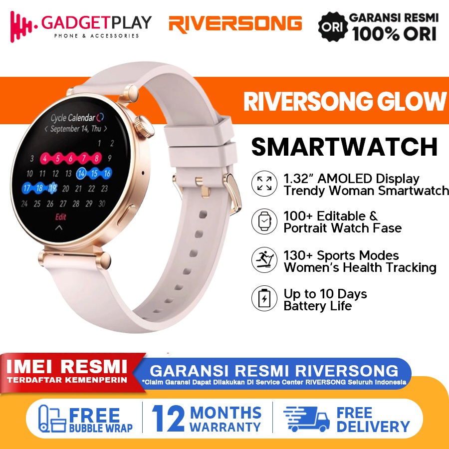 Jual Riversong Glow Smartwatch Jam Smart Watch Wanita - Garansi Resmi 1 ...