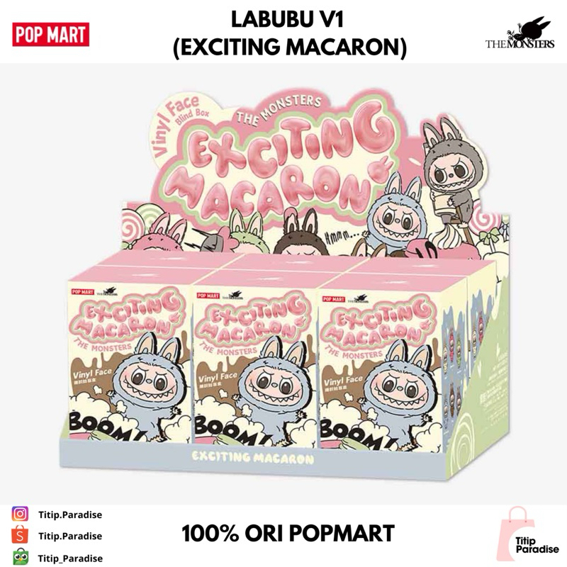 Jual Labubu V1 Exciting Macaron KEYCHAIN ORIGINAL POPMART | Shopee ...