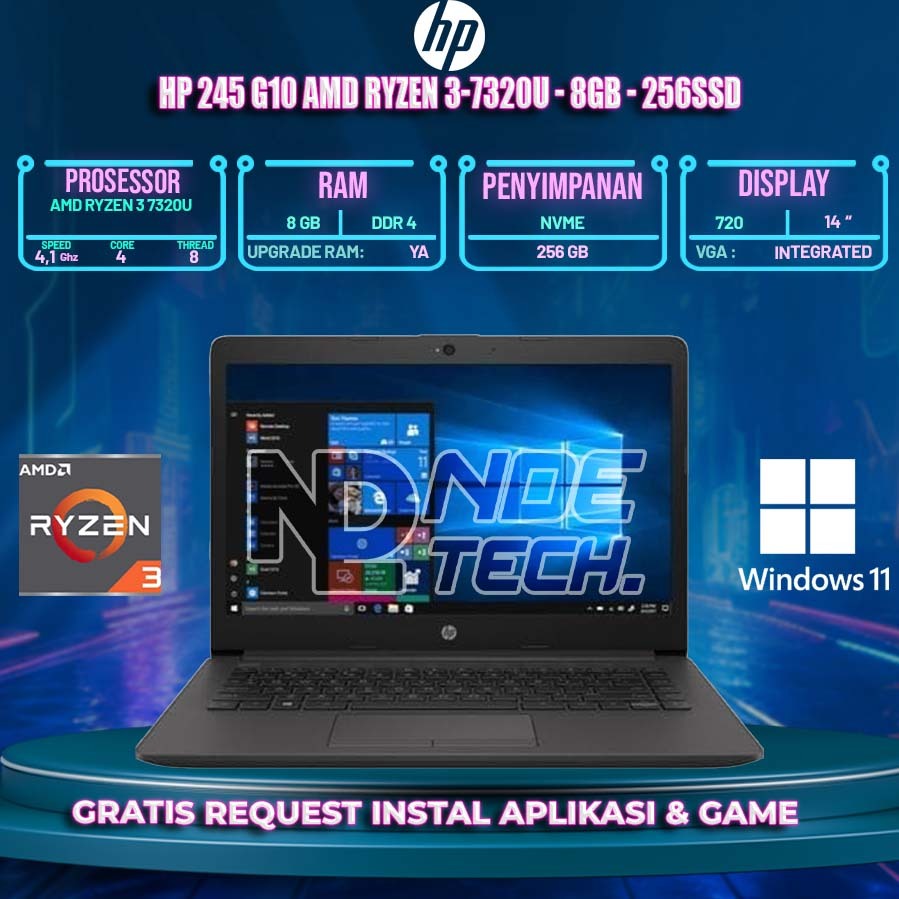 Jual HP 245 G10 AMD Ryzen 3-7320U | Shopee Indonesia