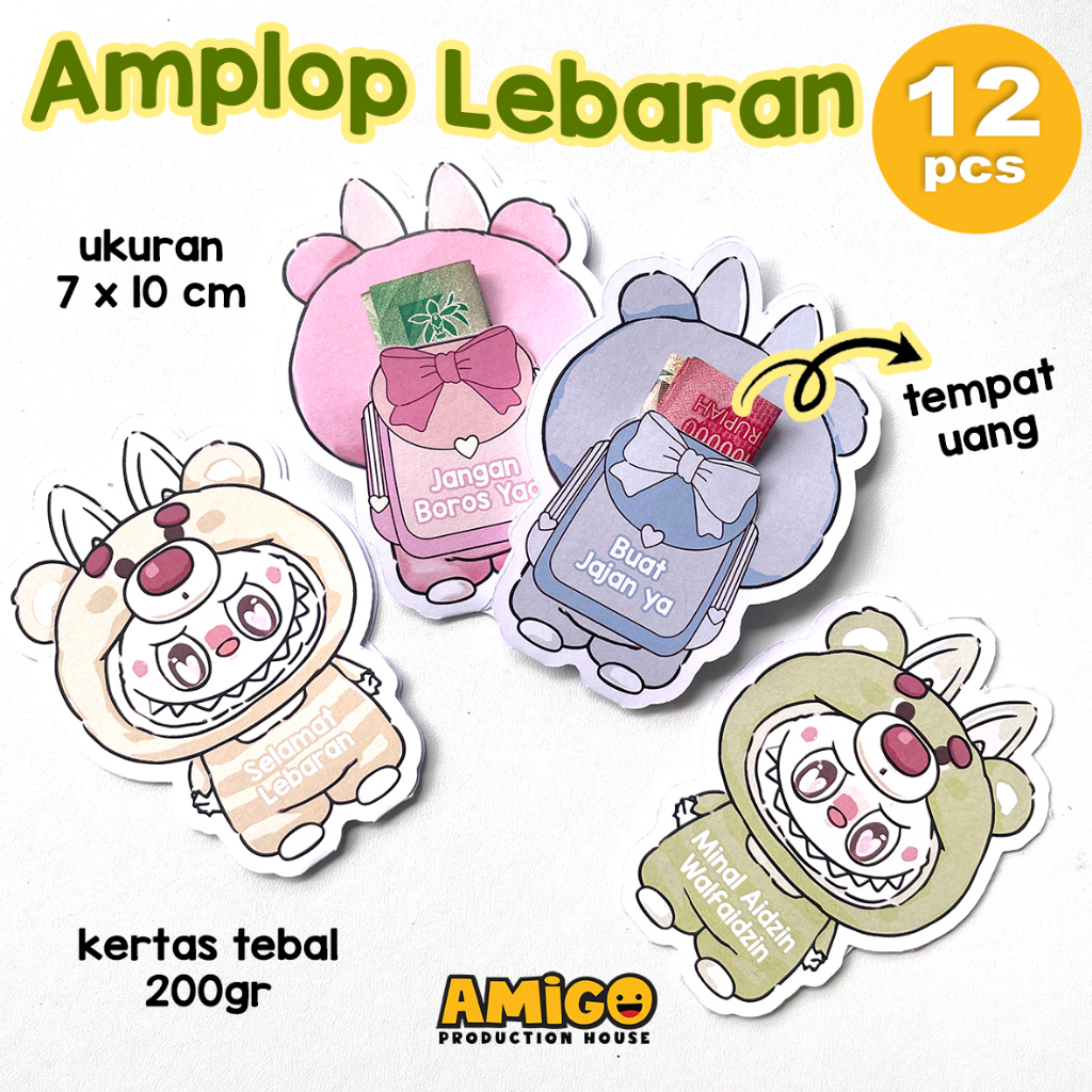 Jual Amplop Lebaran Labubu 3D 2025 Amplop Idul Fitri Labubu POPMART isi ...