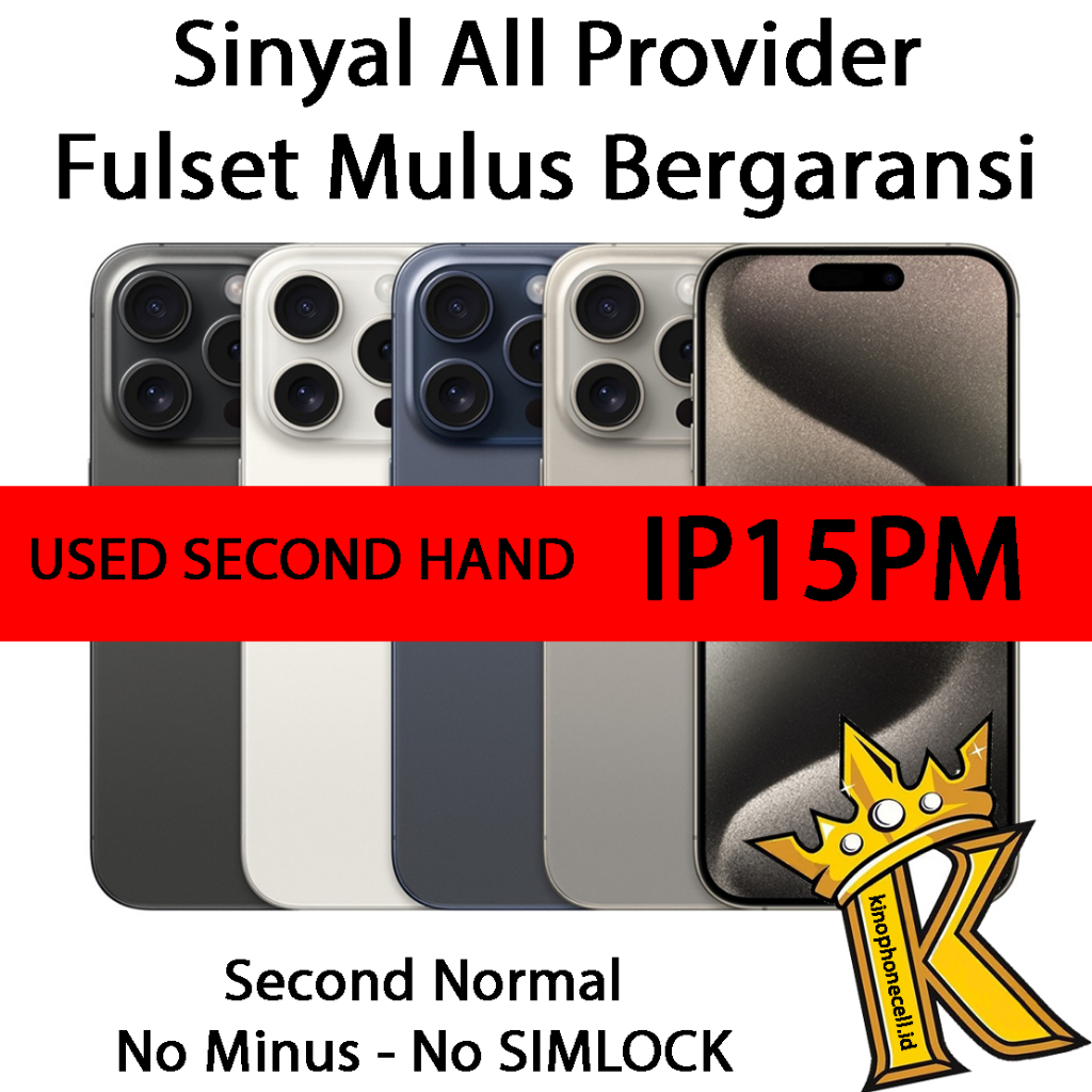 Jual KPC IP 15 PRO MAX / 15 PRO 128GB 256GB 512GB 1TB BEKAS Second ...