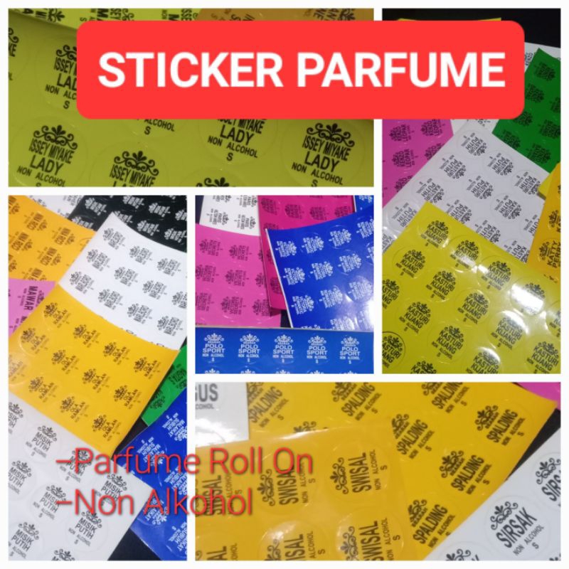 Jual STICKER BULAT MINIMAL ORDER 10 LEMBAR/ STICKER PARFUM STICKER ...