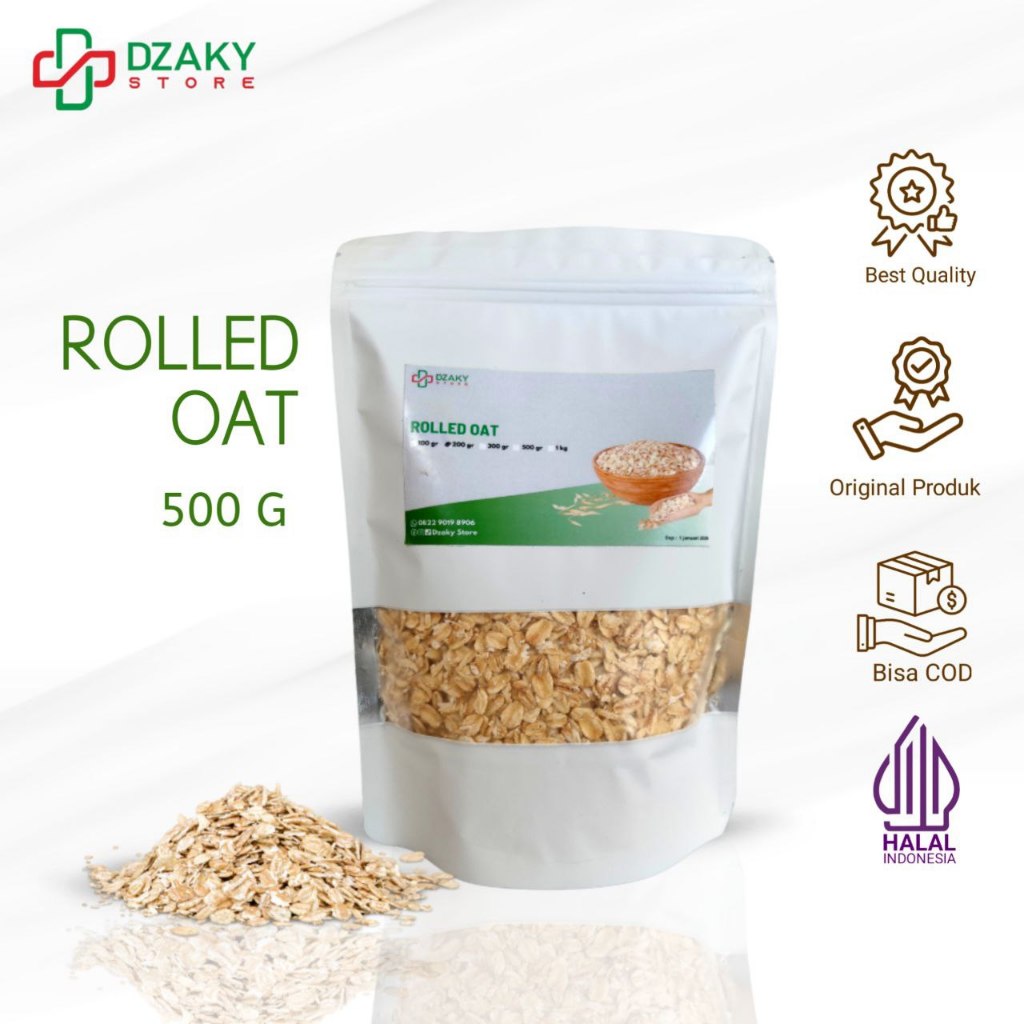 Jual Reguler Rolled Oat 500 Gr - Oatmeal Gandum Utuh Original | Shopee ...