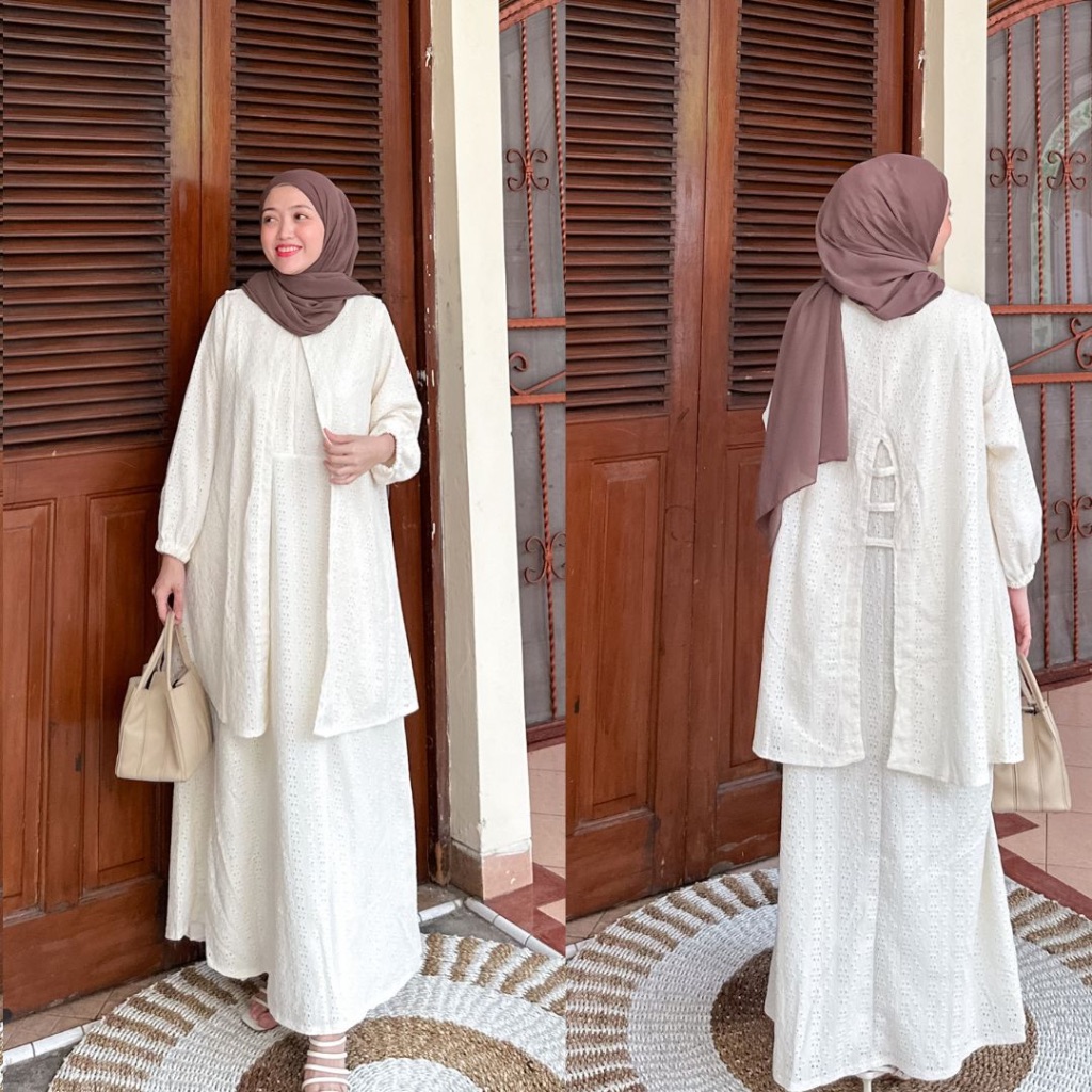Jual Joley Cloth - Vol 3 Fateema Dress dan Outer 2In1 Outfit Simple Lepas Pasang Baju Busui ...