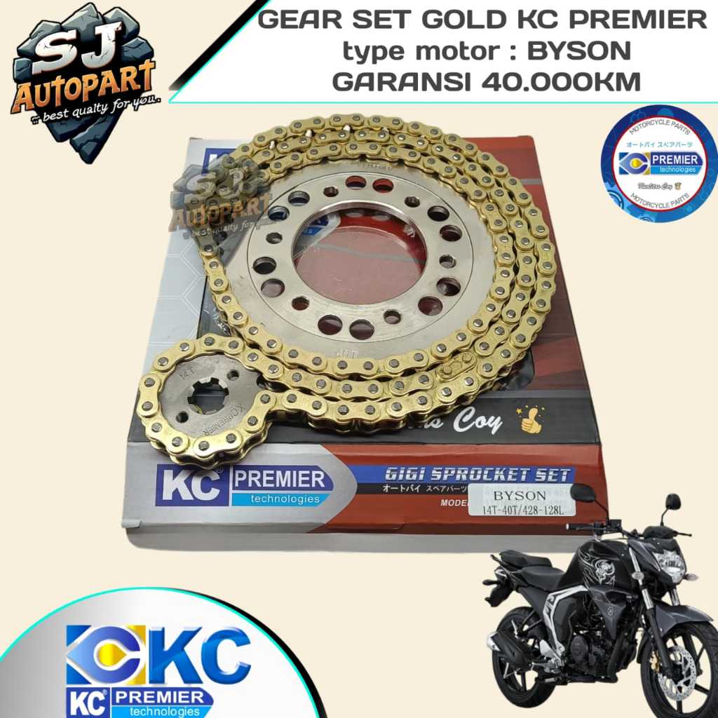 Jual (KCP) Girset kc Premier Yamaha 45P Bison 14T/40T/428H-128 Byson ...