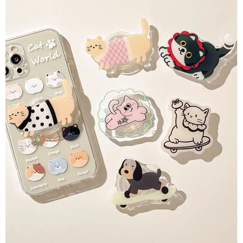 Jual LITTLE DAISY | Popsocket Cat Edition / Premium Transparant Griptok ...