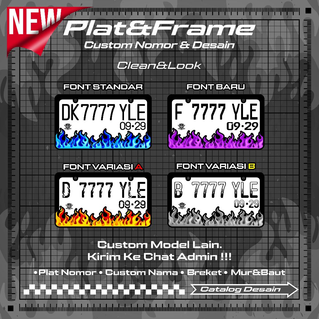 Jual Plat Nomor Motor Custom Jdm Plat Nomor Motor Akrilik Custom Desain ...