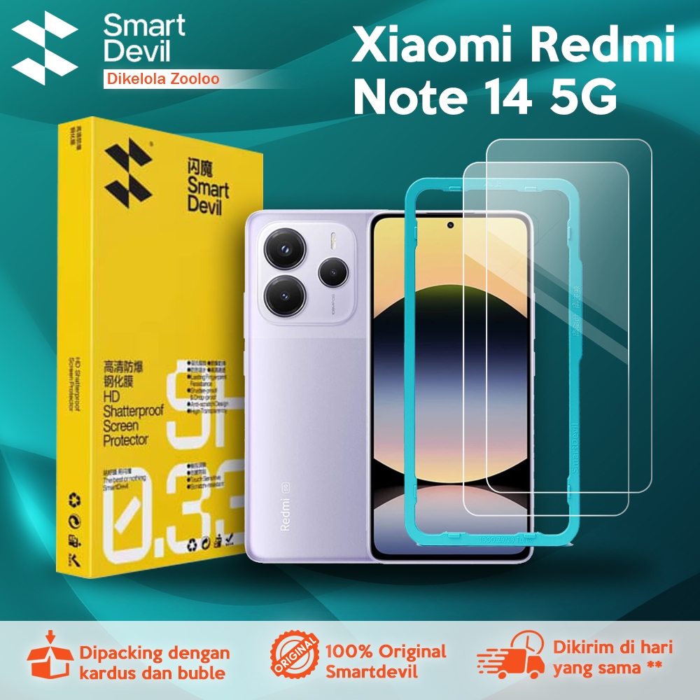 Jual Tempered Glass SmartDevil Original untuk Xiaomi Redmi Note 14 5G Case Friendly HD | Shopee ...