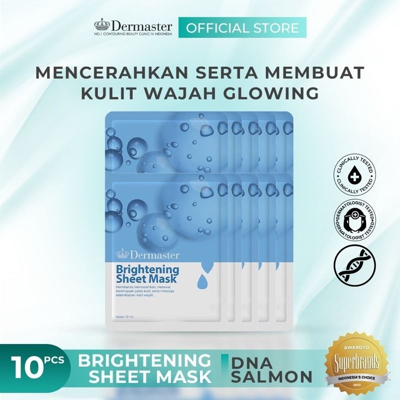 Jual {NON PROMO} Dermaster Bundling Whitening Sheet Mask (1 Pcs ...