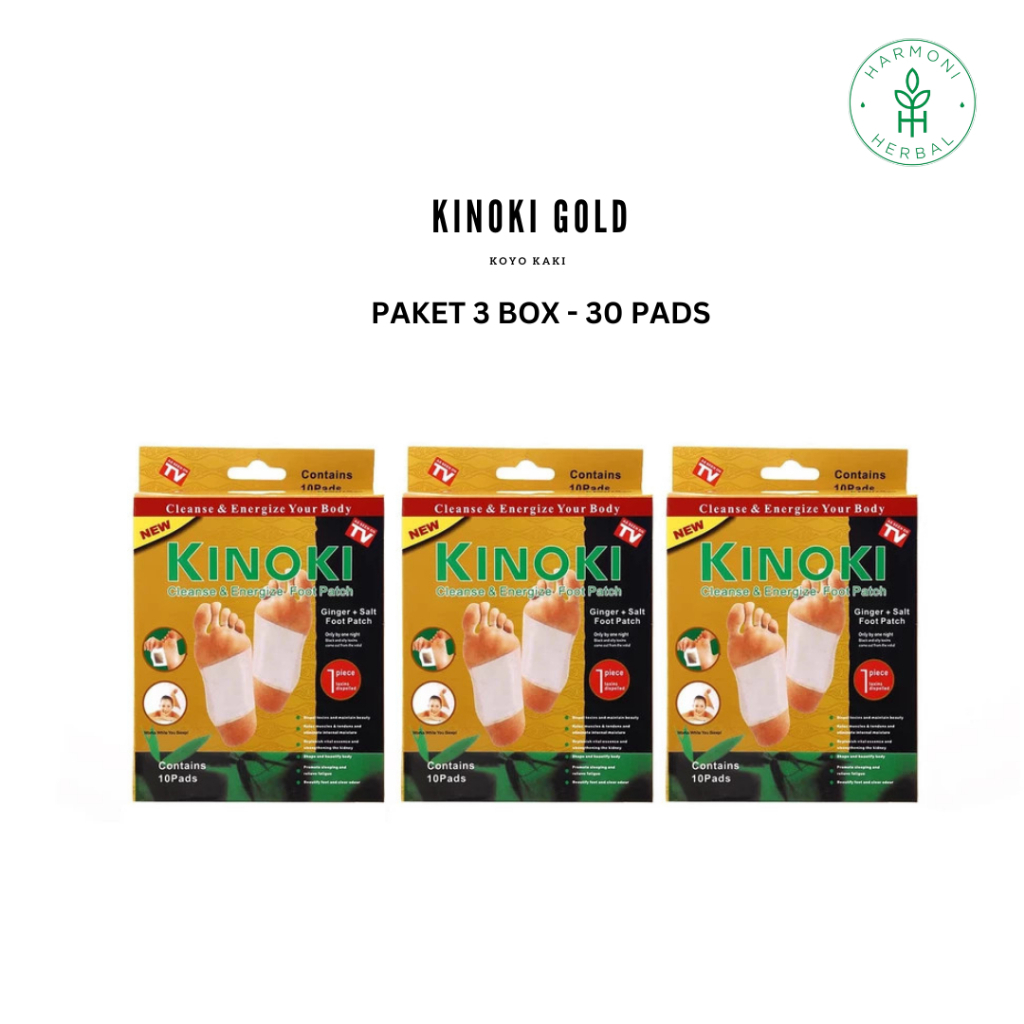 Jual Paket Hemat 3 BOX Kinoki Gold isi 30 Pads Koyo Kaki Detok Asli ...