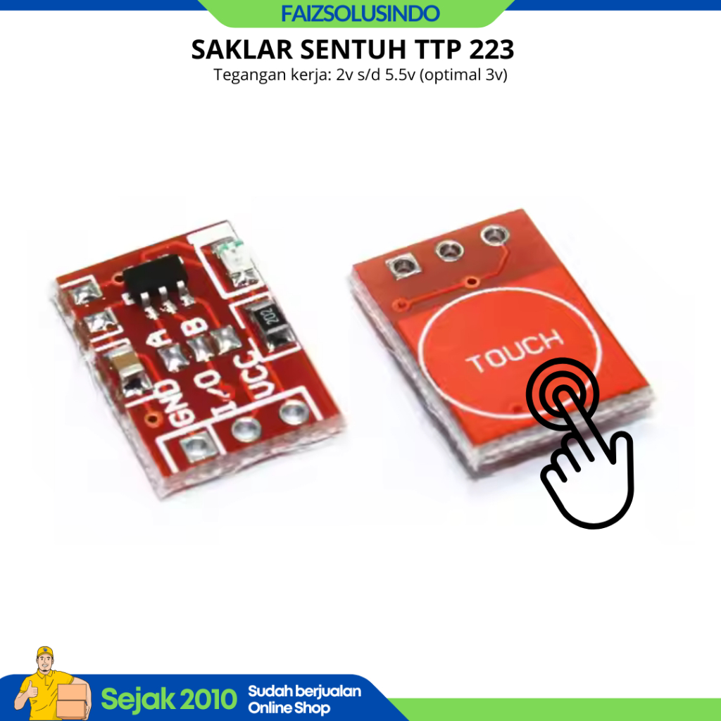 Jual Saklar Sentuh Touch Sensor Capacitive TTP223 Digital Switch ...