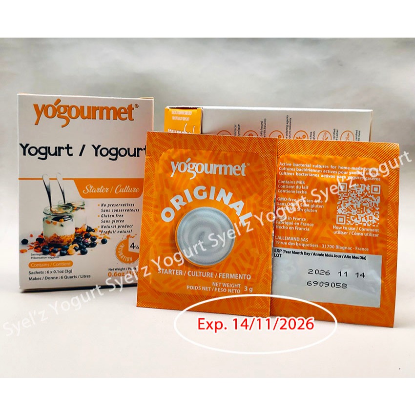 Jual Bibit Yogurt (2 sachet @ 3g) - Yogourmet Yogurt Starter Made in ...