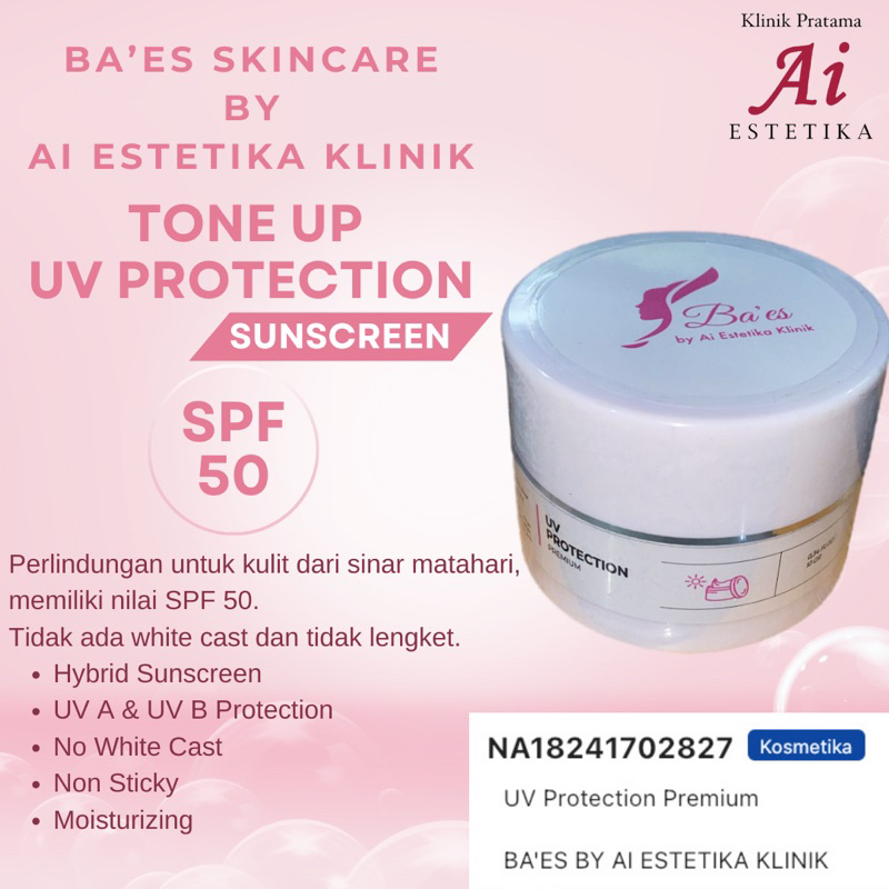 Jual Ba’Es Skincare by Ai Estetika Klinik Tone Up UV Protection SPF50 | Shopee Indonesia