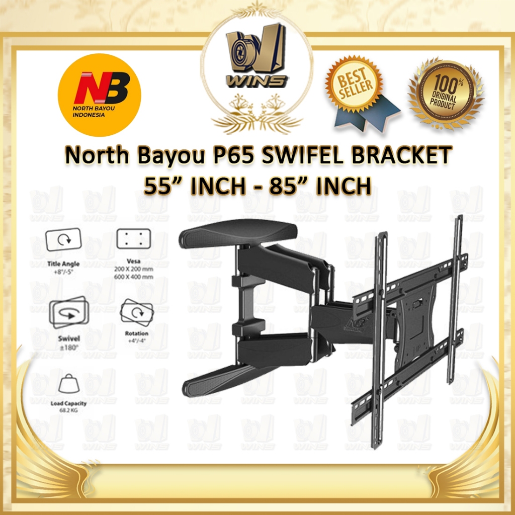 Jual North Bayou NB P65 P 65 / NB X2 X 2 Heavy duty SWIVEL Bracket TV LCD LED | Shopee Indonesia