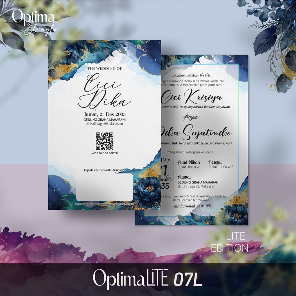 Jual Optima Lite 01 L - 09 L | Blangko Undangan | Blangko Undangan Murah | Free File Setting ...