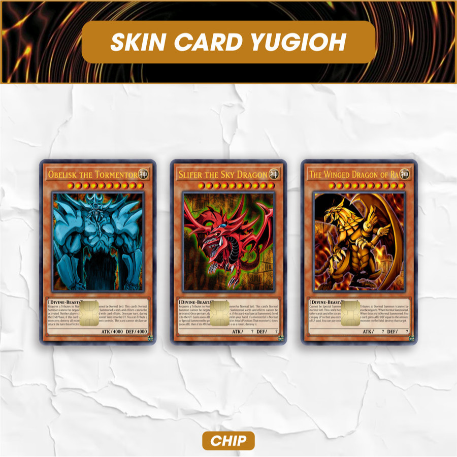 Jual Skin Card ATM E-Money Anime Yu Gi Oh Slifer Obelisk Ra Chip ...