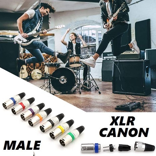 Jual Jack Canon XLR 3 Pin Male ( Mixer Connector ) 3 lubang Male Plugs ...