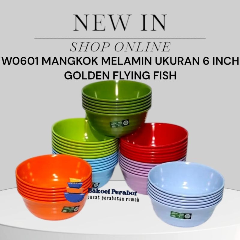Jual Grosir dan Ecer W0601 Mangkok Melamin Ulir Datar 6 Inch Mangkok ...