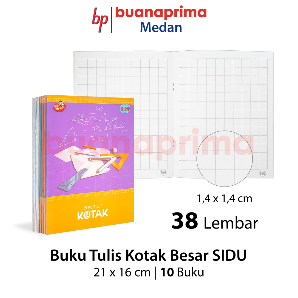 Jual Buku Tulis KOTAK BESAR SIDU 38 Lembar 1 Pack isi 10 Buku Notebook ...