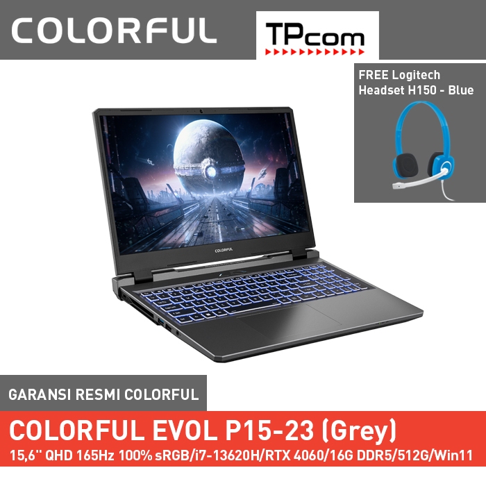 Jual Colorful EVOL P15-23 [15,6" QHD 165Hz 100% sRGB/i7-13620H/RTX 4060 8G 140W/16G DDR5/512G ...