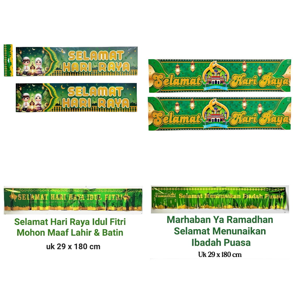 Jual Doradoray_ Banner Glitter Hari Raya Idul Fitri Premium Backdrop ...