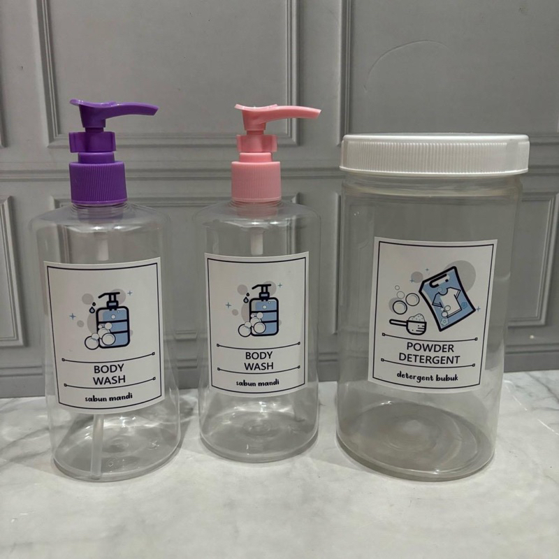 Jual Botol sabun Bening Free Sticker || Botol Sabun Isi Ulang | Shopee ...