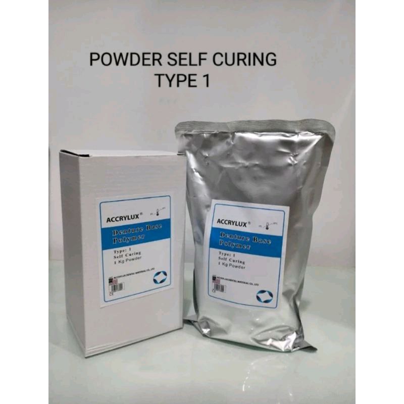 Jual Dental powder accrylux self curing Denture base polymer | Shopee ...