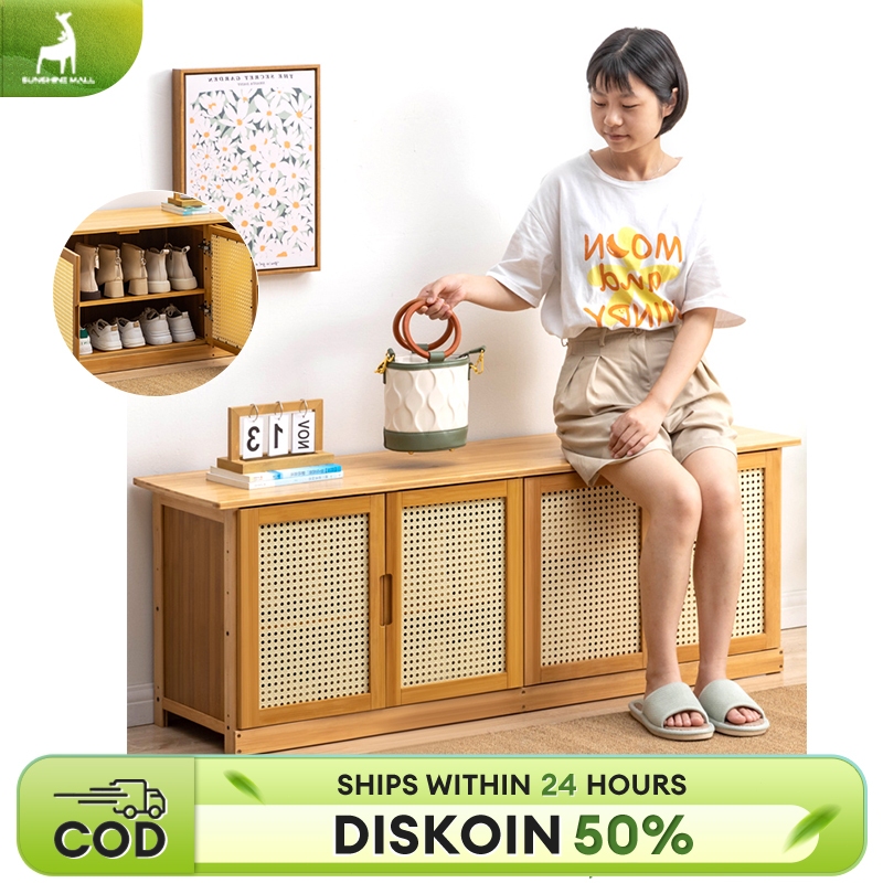 Jual Lemari Sepatu Rak Sepatu Duduk Lemari Sepatu Bambu Lemari Sepatu ...