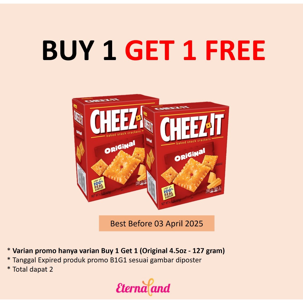 Jual Cheez It Biscuit Box 4.5 oz - biskuit impor USA | Shopee Indonesia