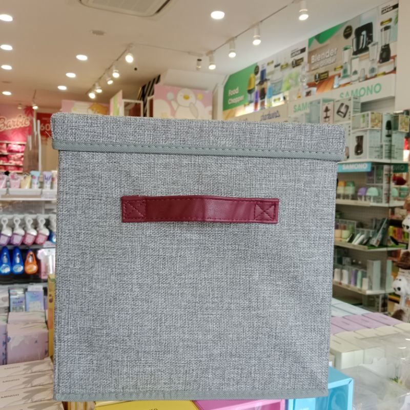Jual Miniso Storage Cube With Lid (Off White & Gray) | Shopee Indonesia