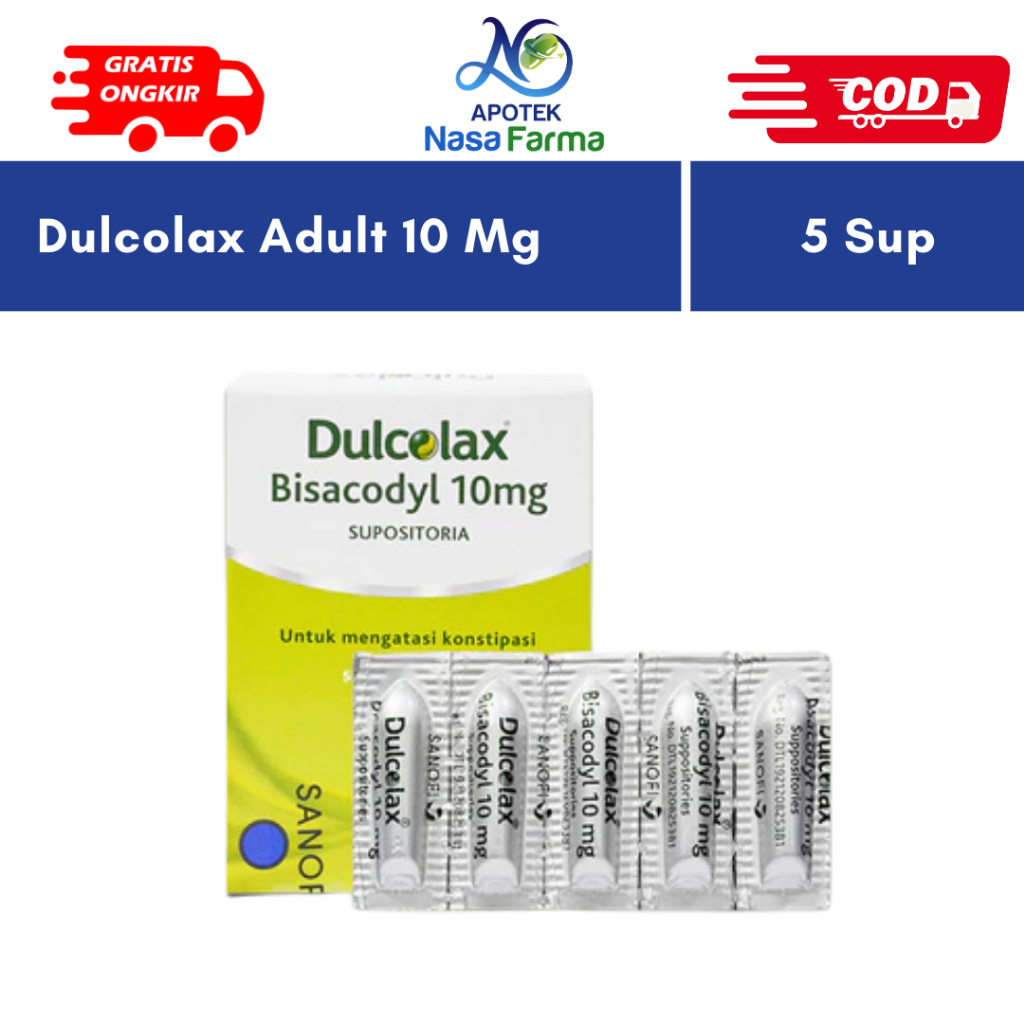 Jual Dulcolax Adult 10 Mg 1 Box @5 Supositoria - Obat Pencahar ...