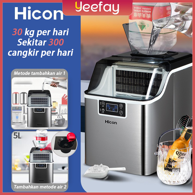 Jual Hicon Hicon Ice Maker Ice 30kg / 24 jam Mesin Es Batu Ice 30KG ...
