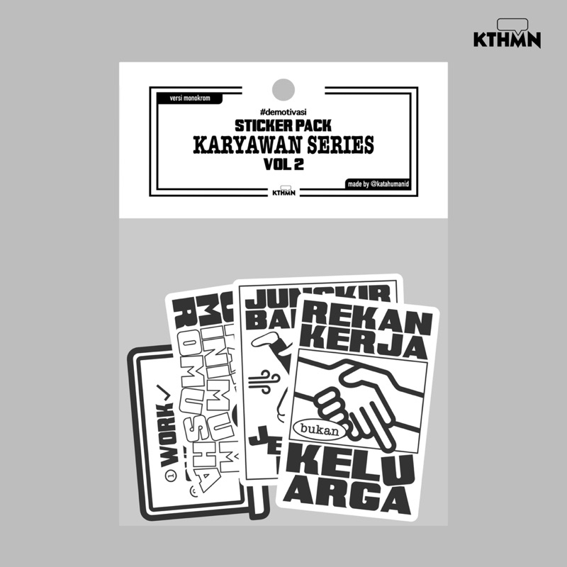 Jual Karyawan Series Vol. 2 (Versi Monokrom) - Sticker Pack | SP - 069 ...