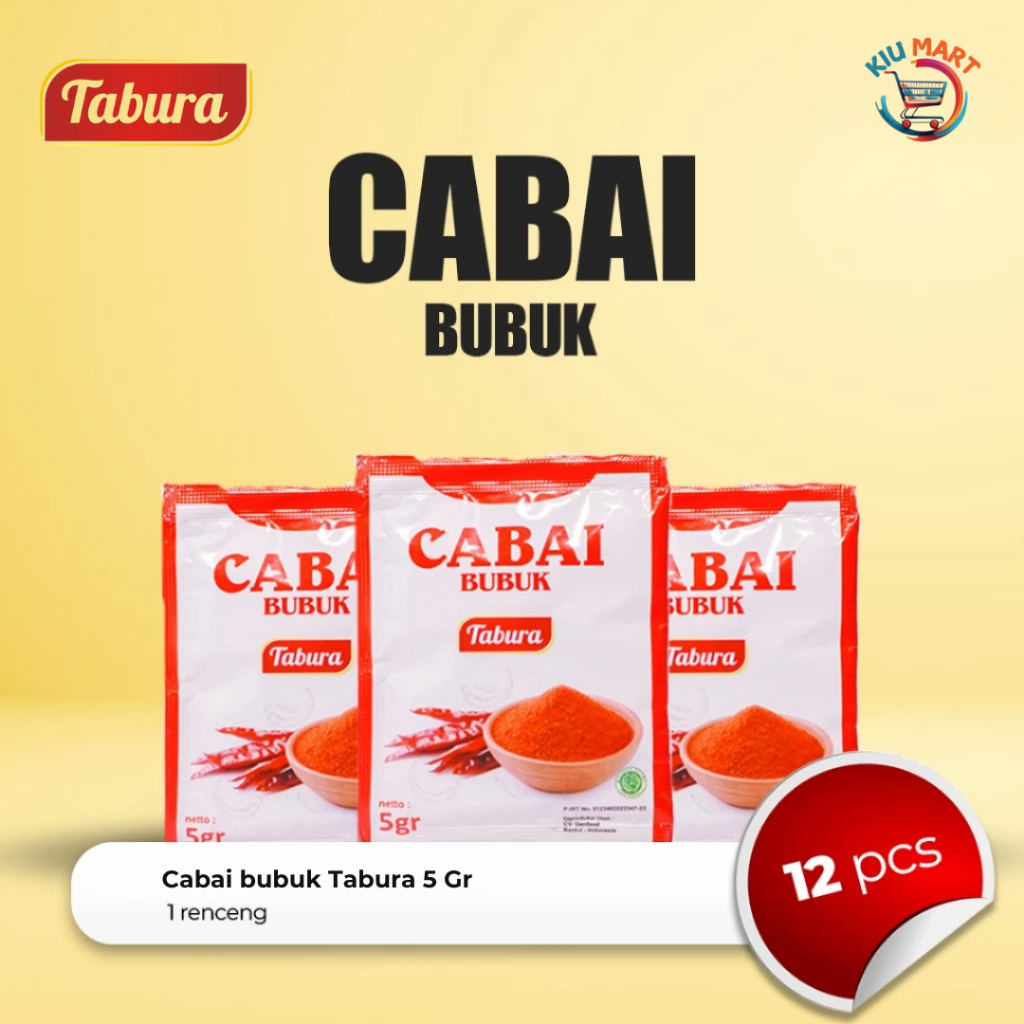 Jual tabura cabai bubuk 4gr renceng isi 12 sachet | Shopee Indonesia