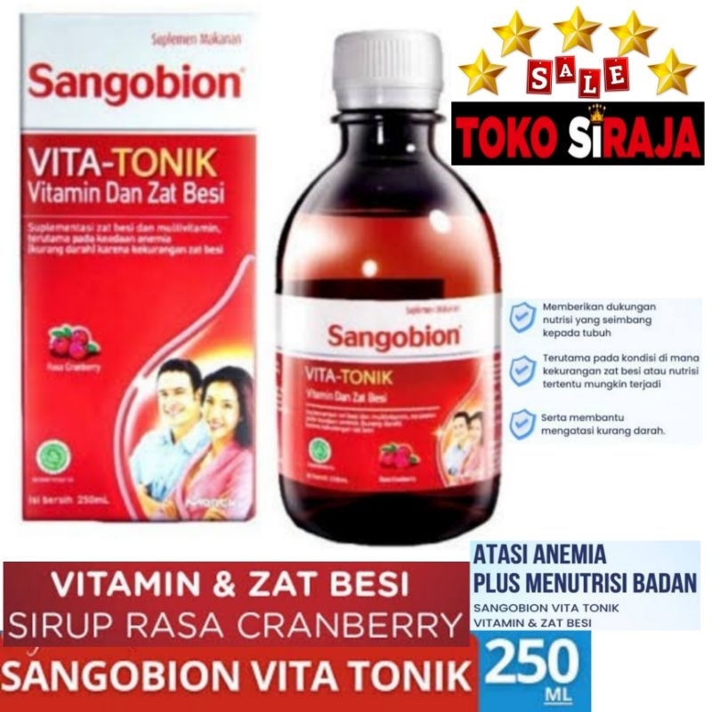 Jual SANGOBION VITA-TONIK 250 ML / SANGOBION SIRUP CAIR 250ML PENAMBAH ...