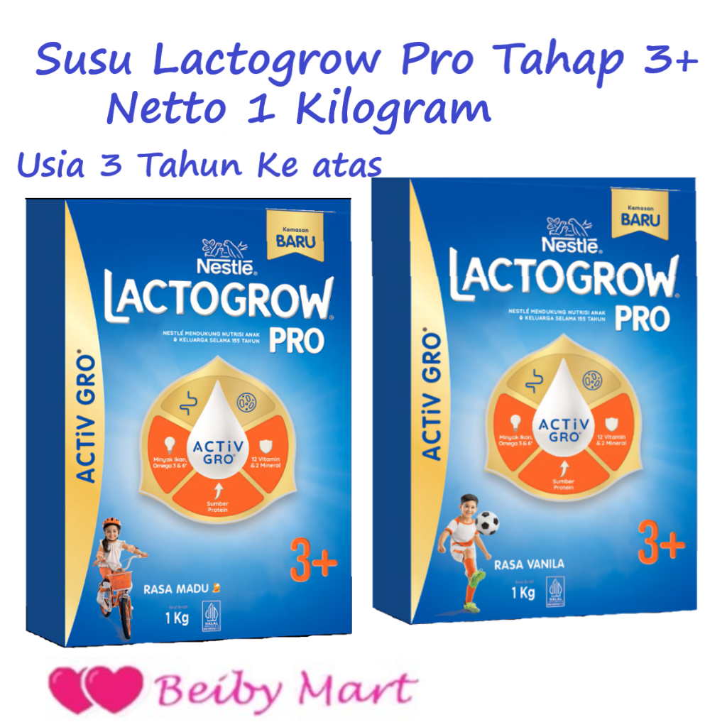 Jual Susu Formula Anak LACTOGROW Tahap 4 Pro 3+ Rasa Vanila / Madu ...