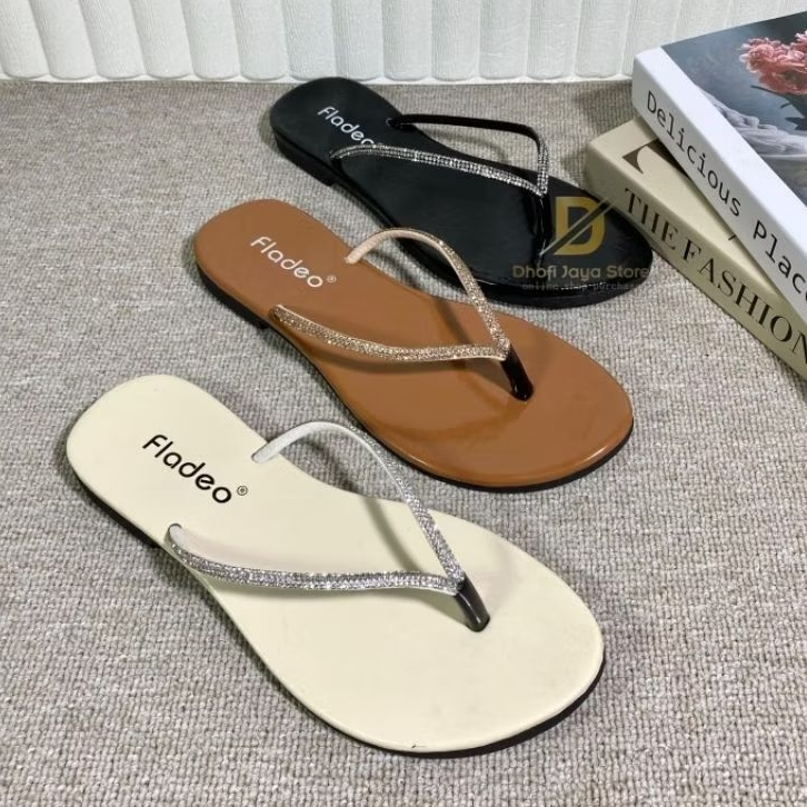 Jual Beli 1 gratis 1 Sandal Cewek Jepit Sendal Tali Wanita Kristal ...