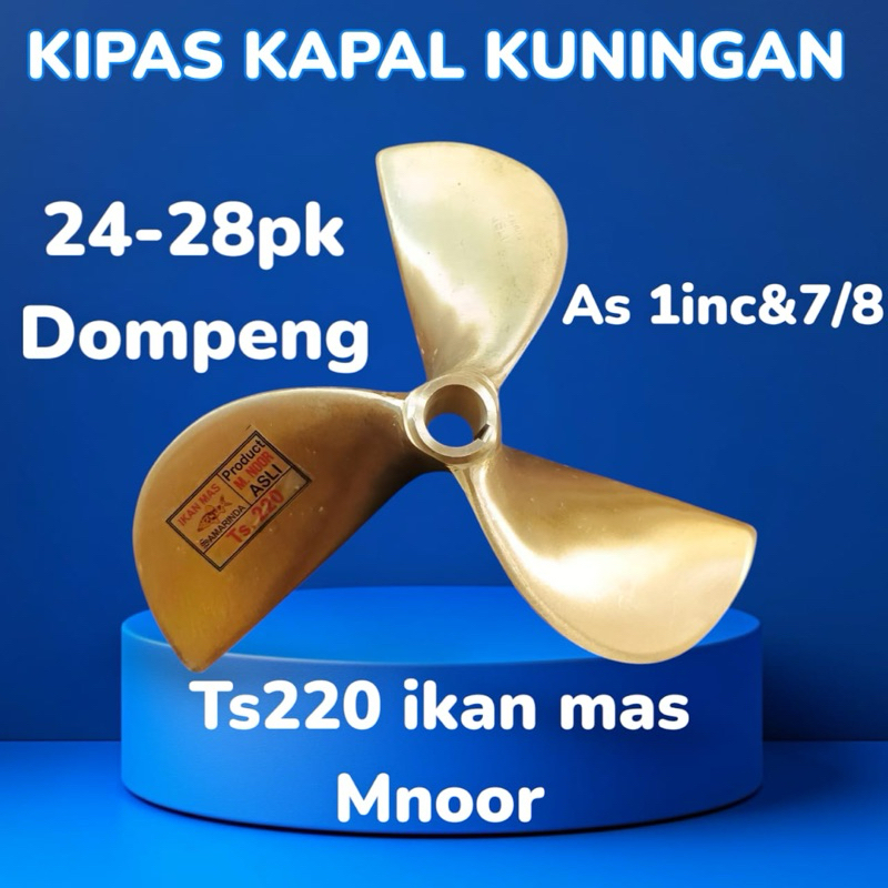 Jual KIPAS KAPAL KUNINGAN TS220 ikan mas mnoor 24-28pk | Shopee Indonesia
