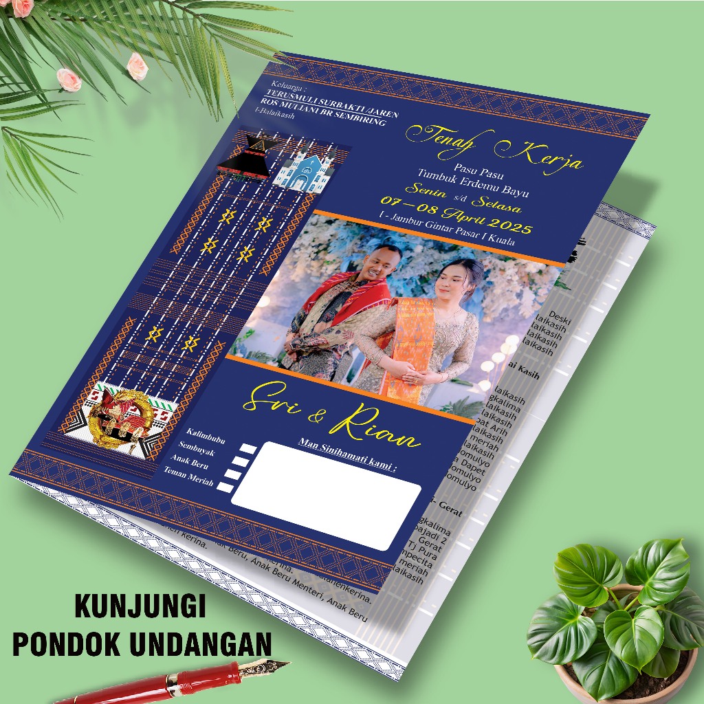 Jual Undangan Nikah Pernikahan Adat Karo Glossy Luxury Karo 01 | Shopee ...
